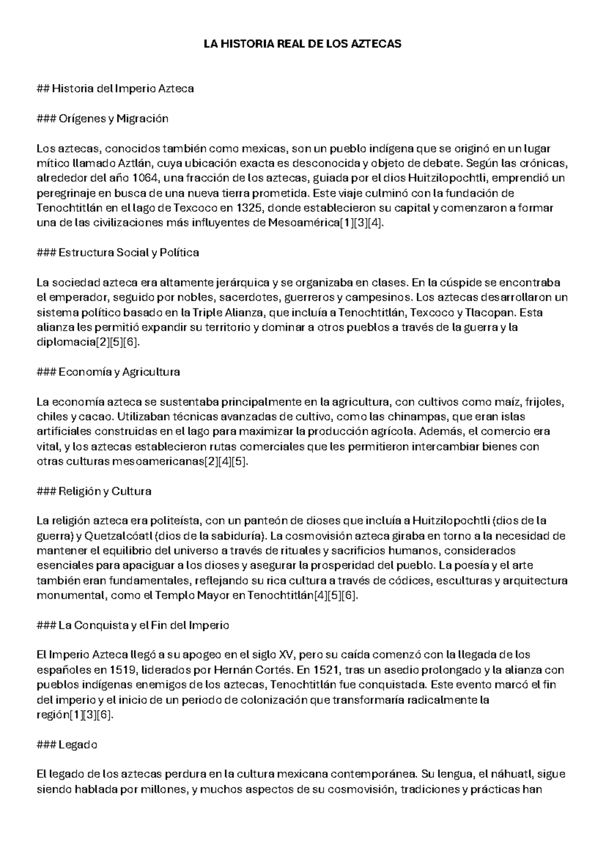 A historia real de los aztecas - LA HISTORIA REAL DE LOS AZTECAS ...