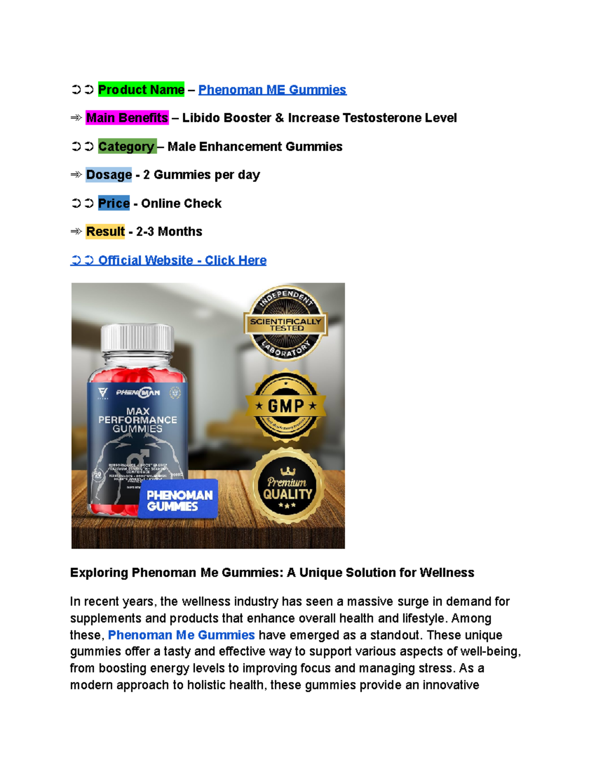 Phenoman Me Gummies - Among these, Phenoman Me Gummies have emerged as ...