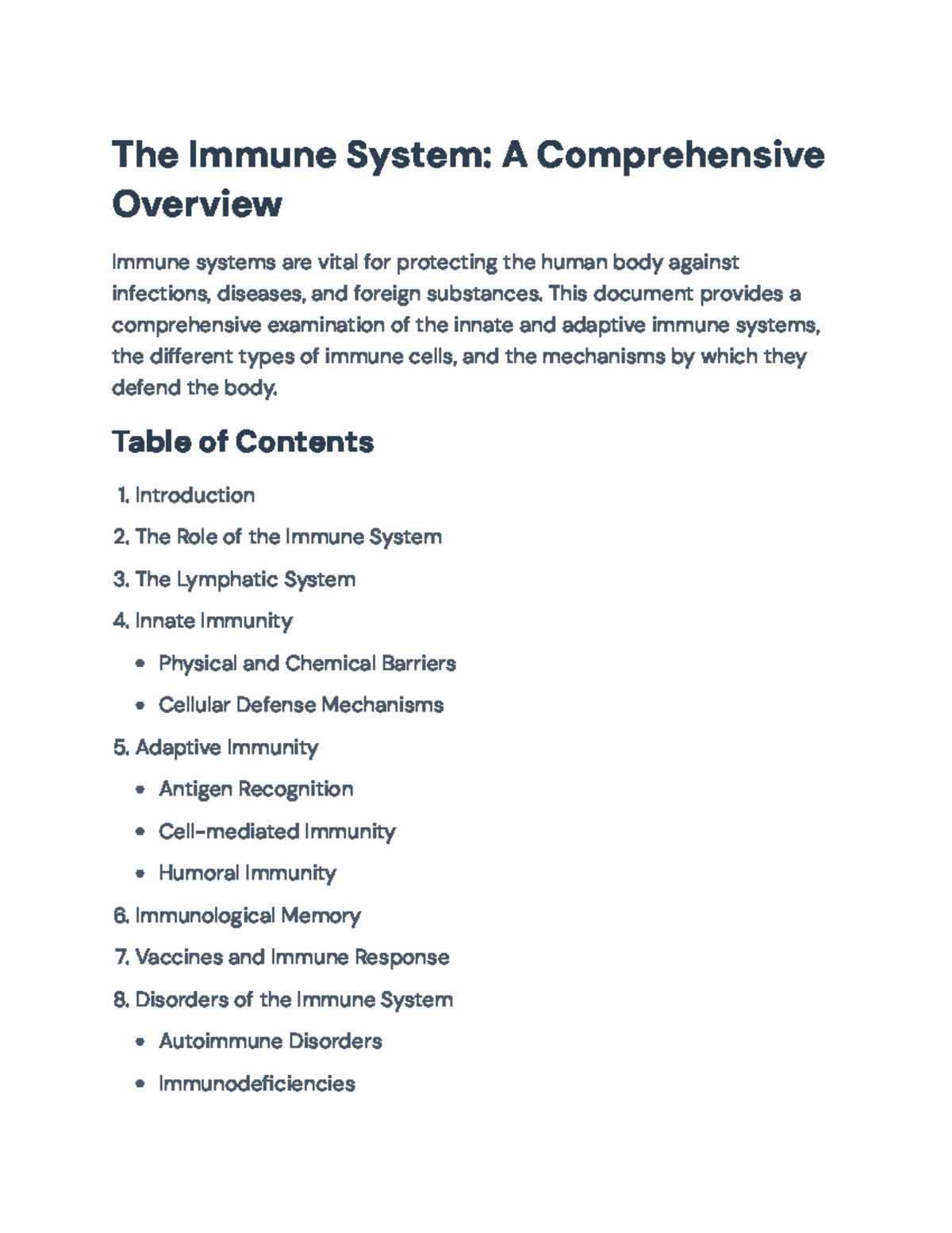 Understanding the Immune System: Functions, Mechanisms, and Disorders ...