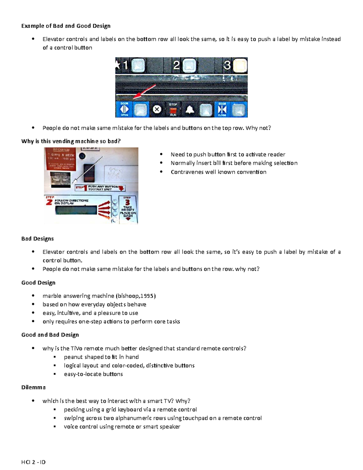 Module 1 - interaction design - Example of Bad and Good Design Elevator ...