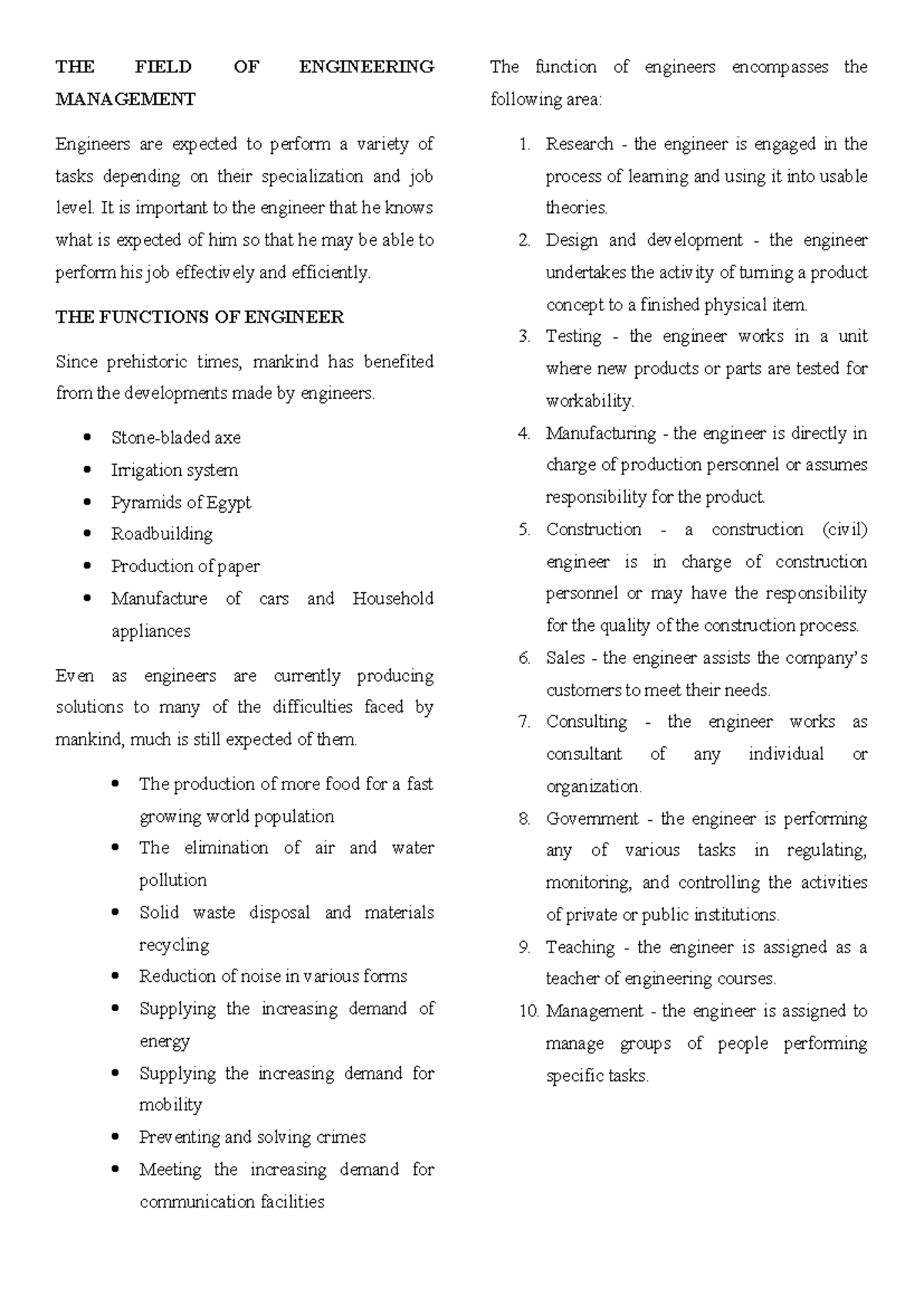 Engineering Management: Roles, Functions, and Decision-Making ...
