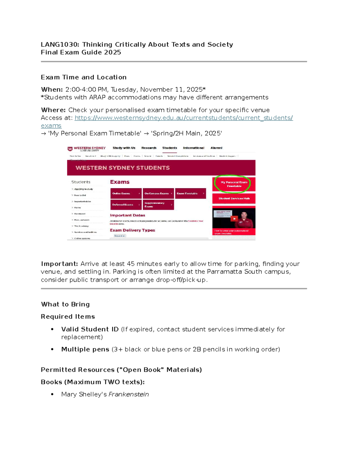 LANG1030: Final Exam Preparation Guide for 2025 - Studocu