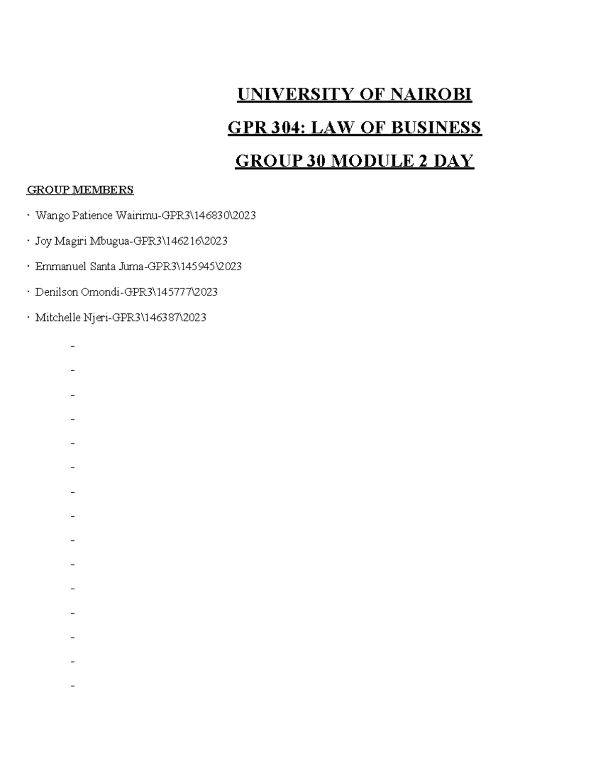 GPR 304: Duties of Directors - Care, Skill, and Diligence Analysis ...