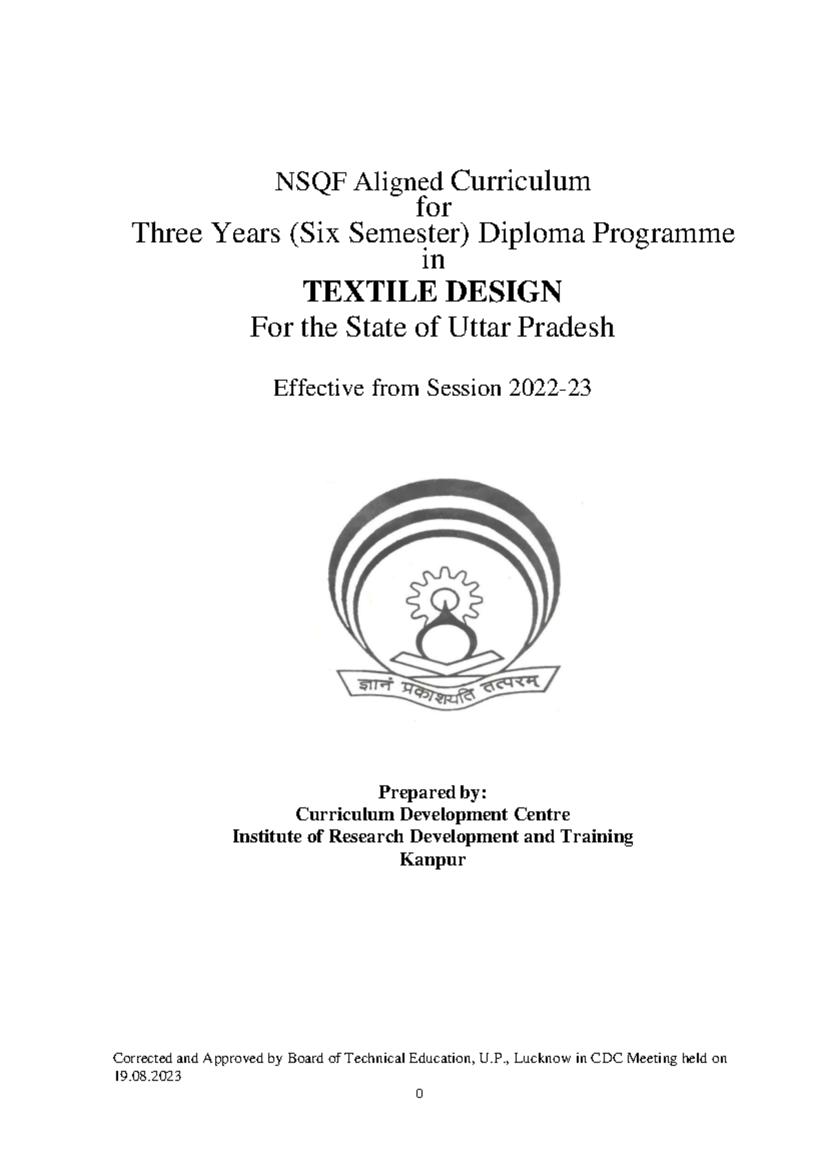 349-Diploma Curriculum in Textile Design: Overview and Structure - Studocu
