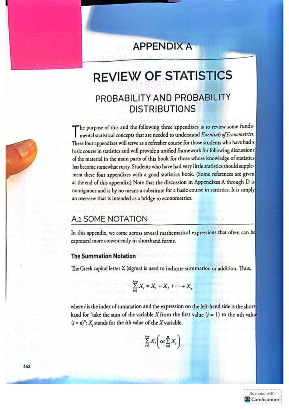 ECON 325 Appendix A: Review of Statistics & Probability Distributions ...