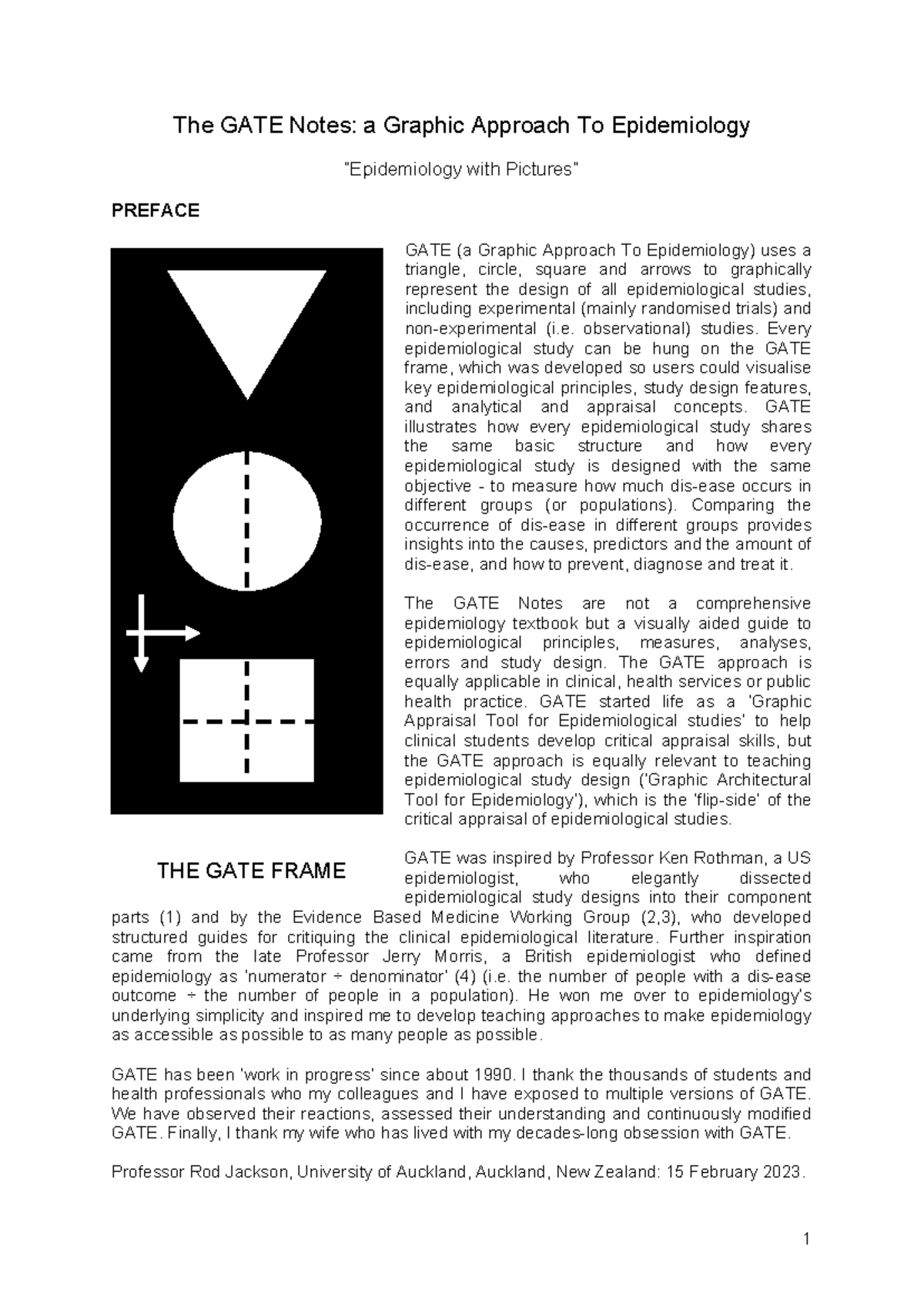 2024 GATE Notes: A Visual Guide to Epidemiological Study Design - Studocu