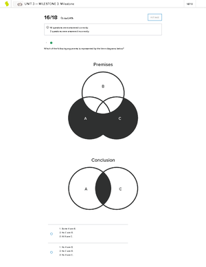 [Solved] Which argument can be represented by the following Venn ...