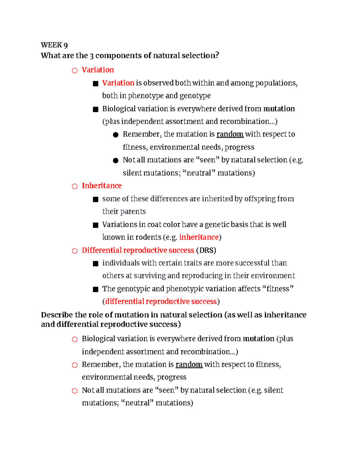 BIO 352 EXAM #3 SG - Study Guide on Natural Selection & Evolution - Studocu