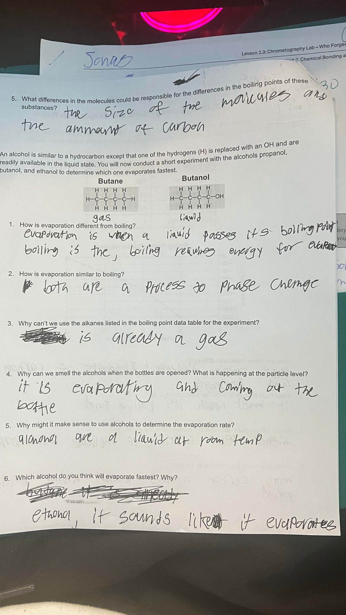 Chemistry 101: Lesson 2.3 - Chromatography & Alcohol Evaporation ...