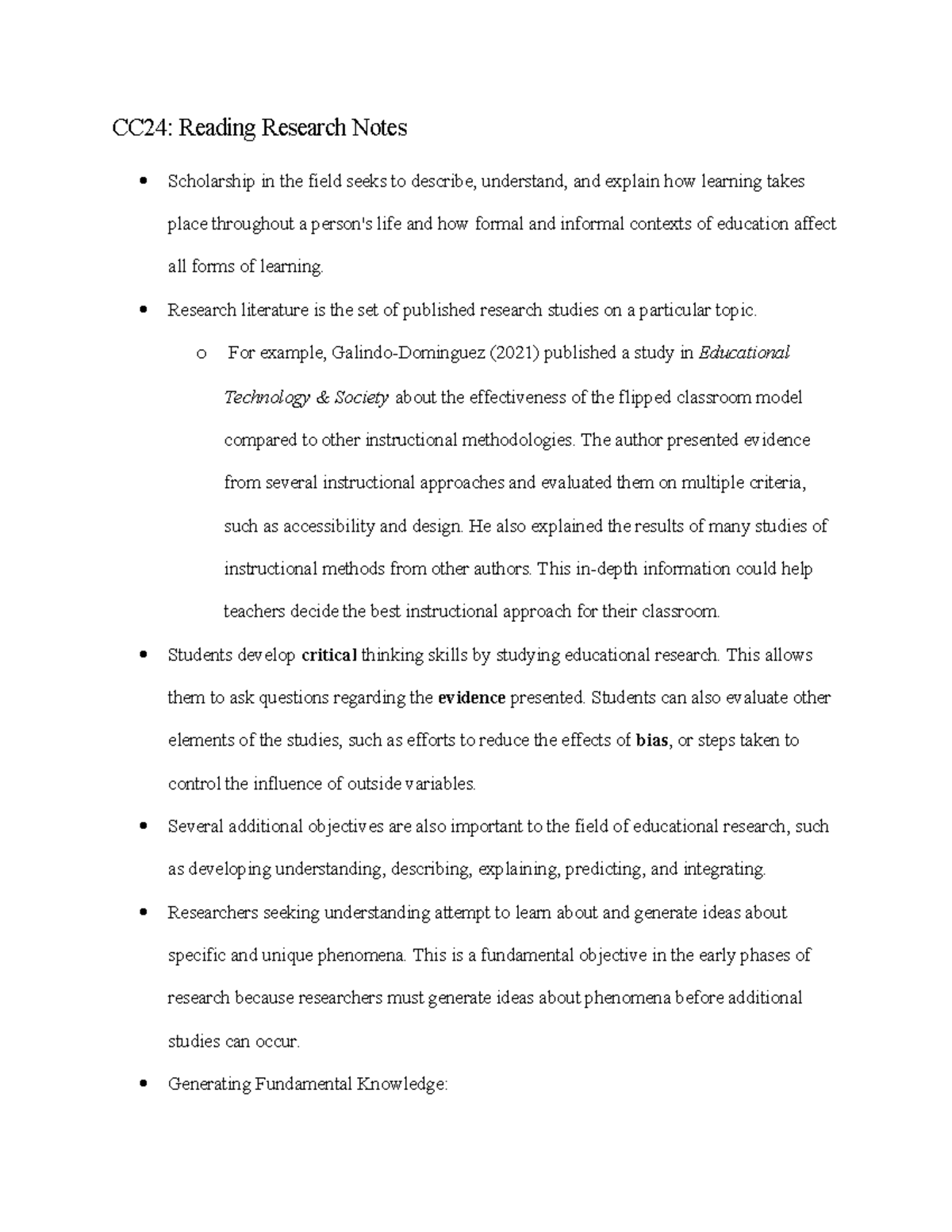C224 Module Notes and an Overview of Each Quiz - CC24: Reading Research ...