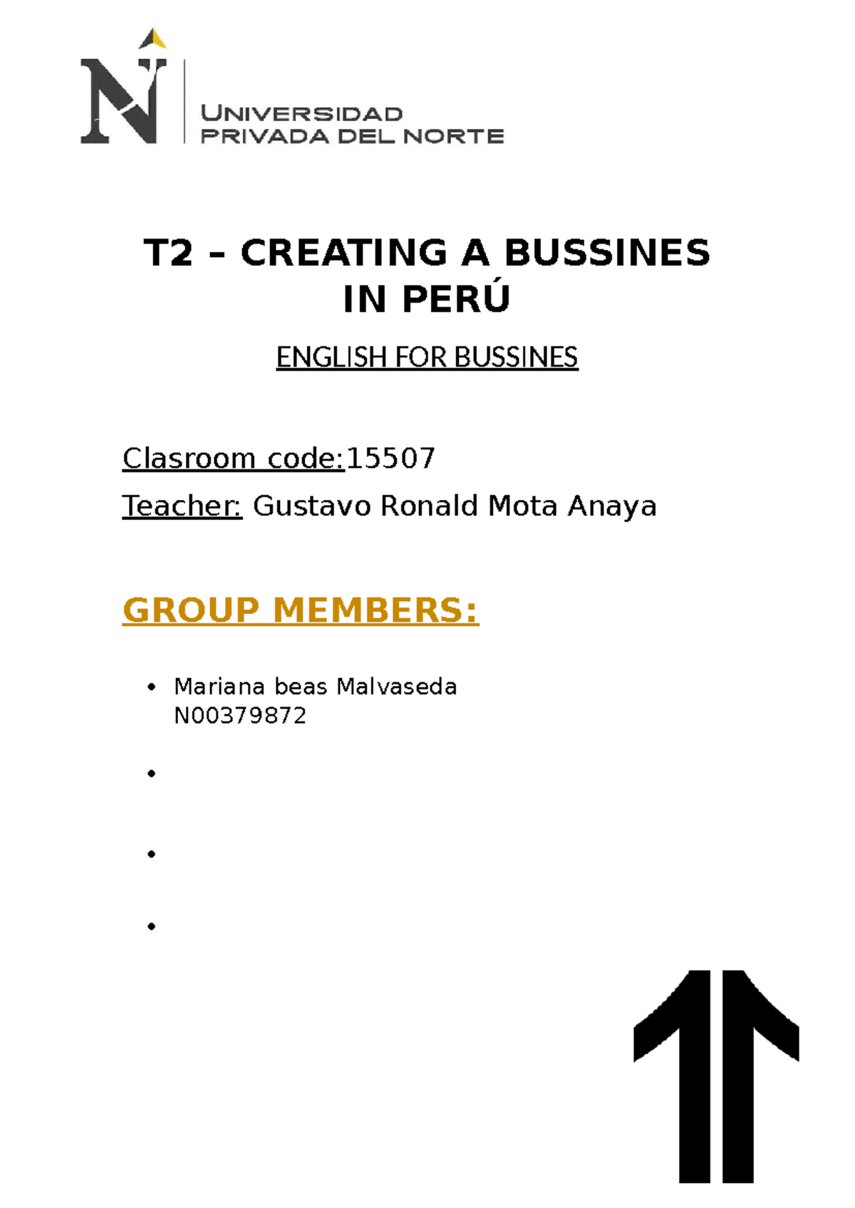 T2 English FOR Bussines - English for business - T2 – CREATING A ...