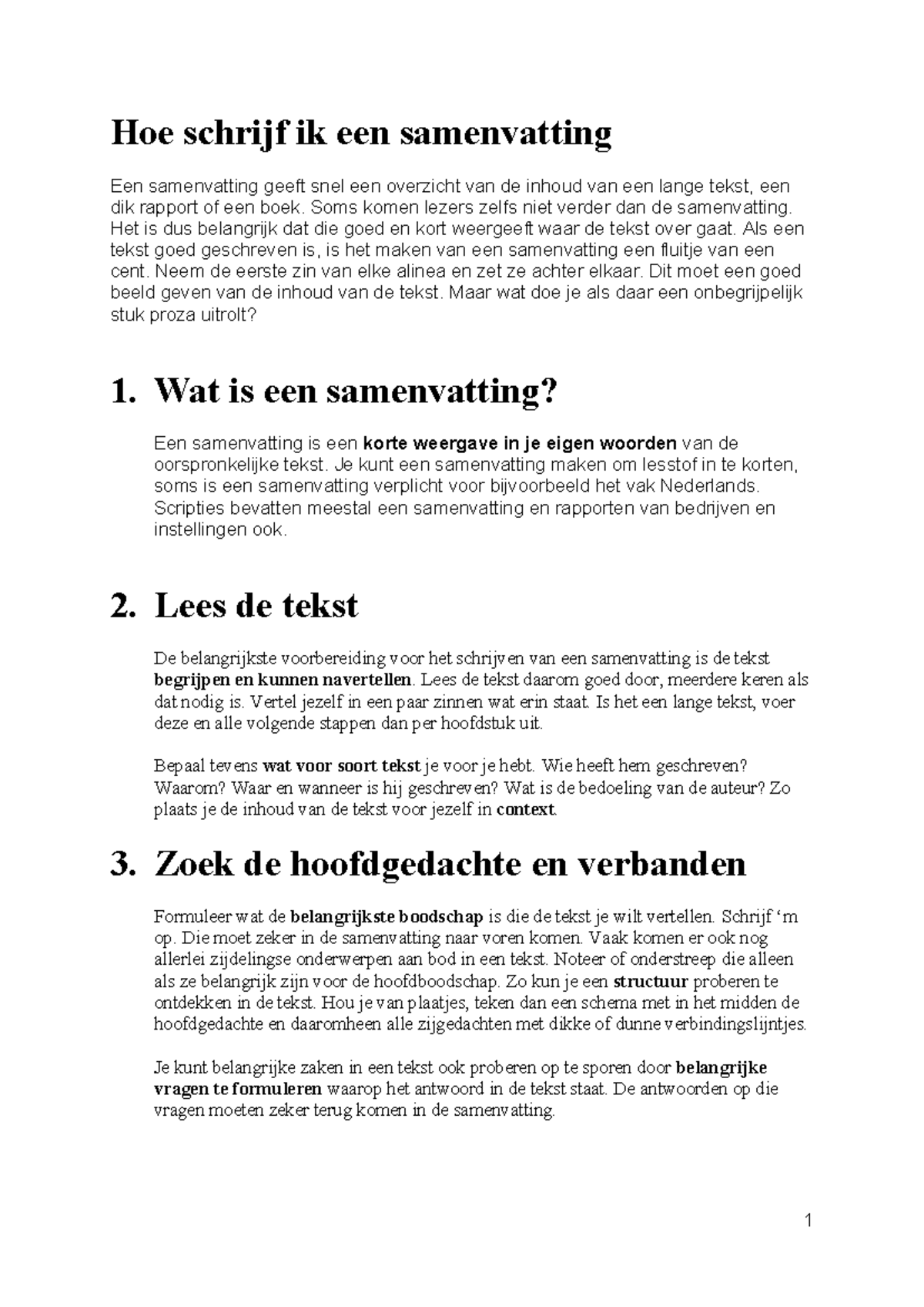 02 Hoe schrijf je een effectieve samenvatting in het Nederlands - Studeersnel