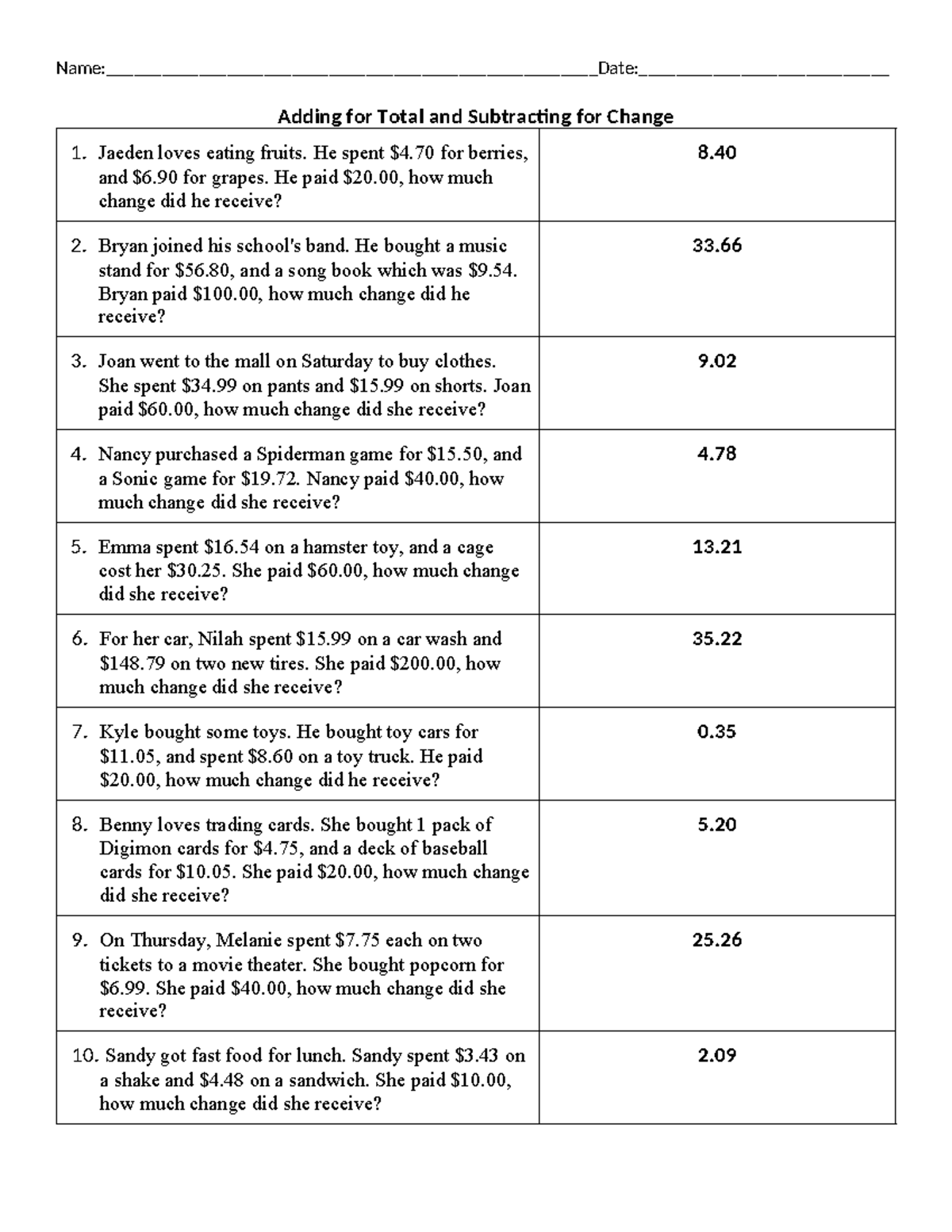 Money Math Story Problems-1 2 (1) noah - Name ...