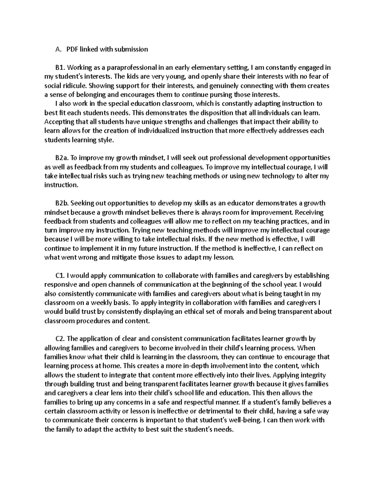 DFM3 Task 4 - Task 4 - A. PDF linked with submission B1. Working as a ...