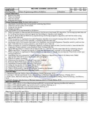 Differential Equations & Vector Calculus Lesson Plan - 23ABS9905 - Studocu