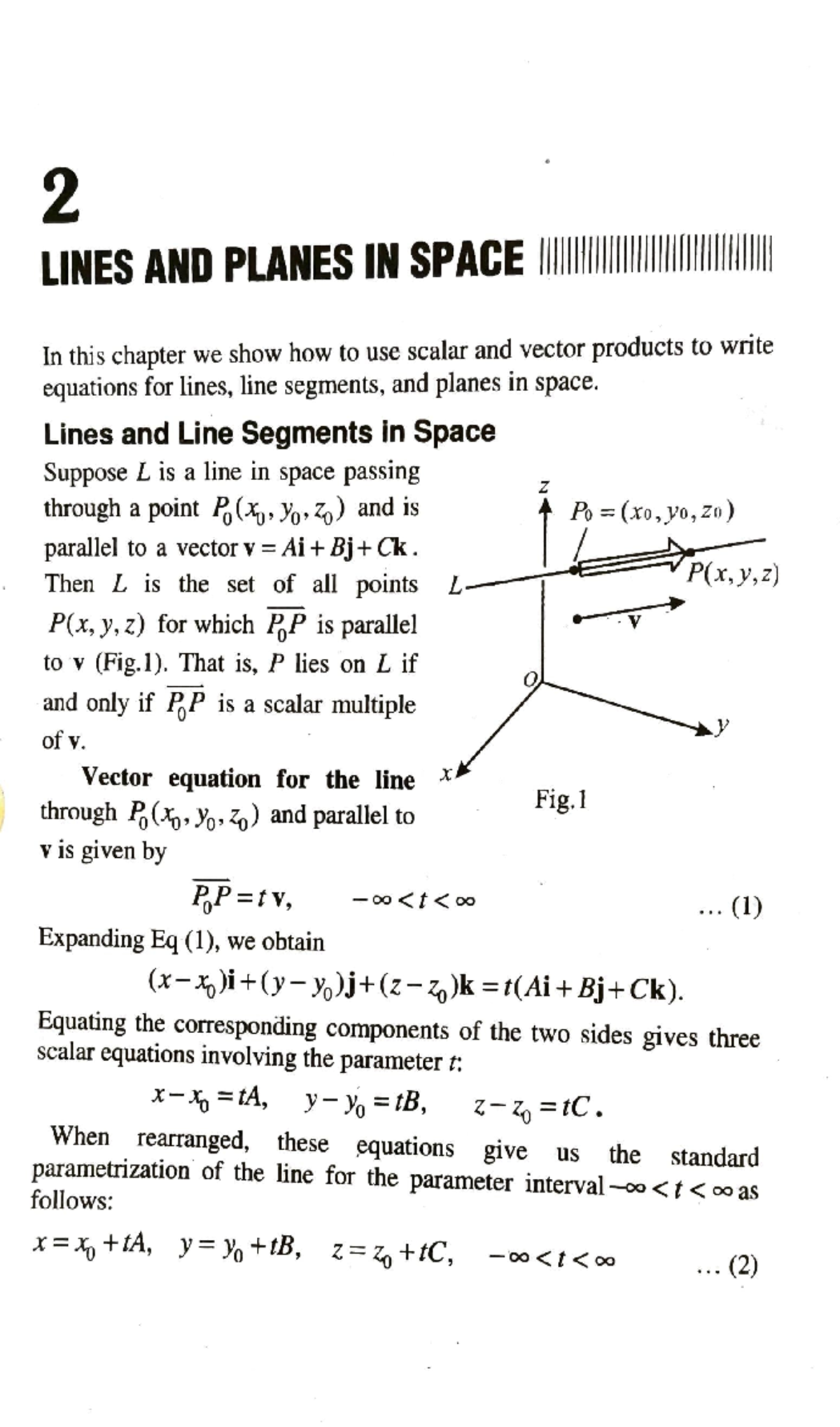 Lines and planes in space and it's equations - 2 LINES AND PLANES IN ...