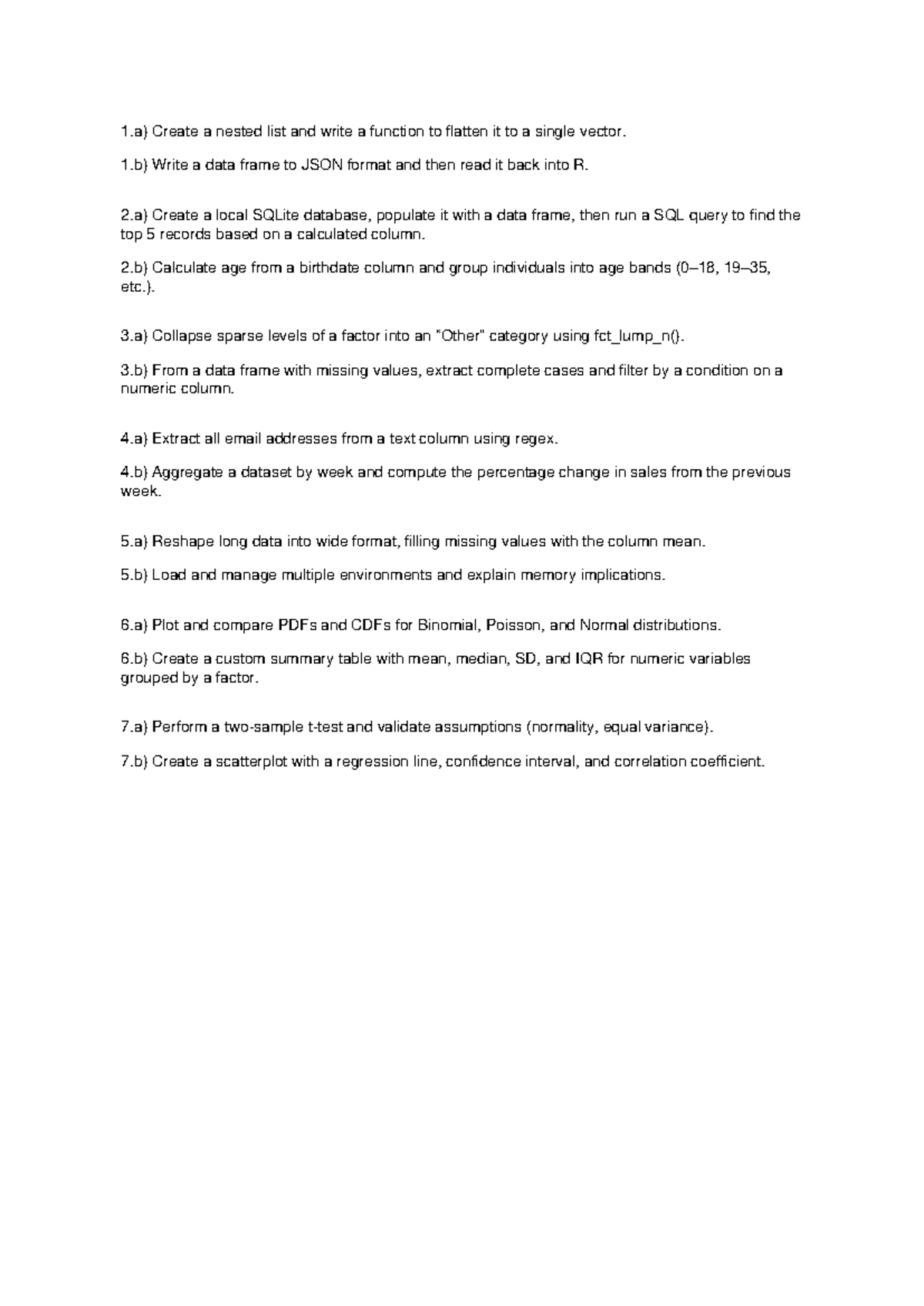 R Programming Questions: Functions, Data Frames, and Analysis ...