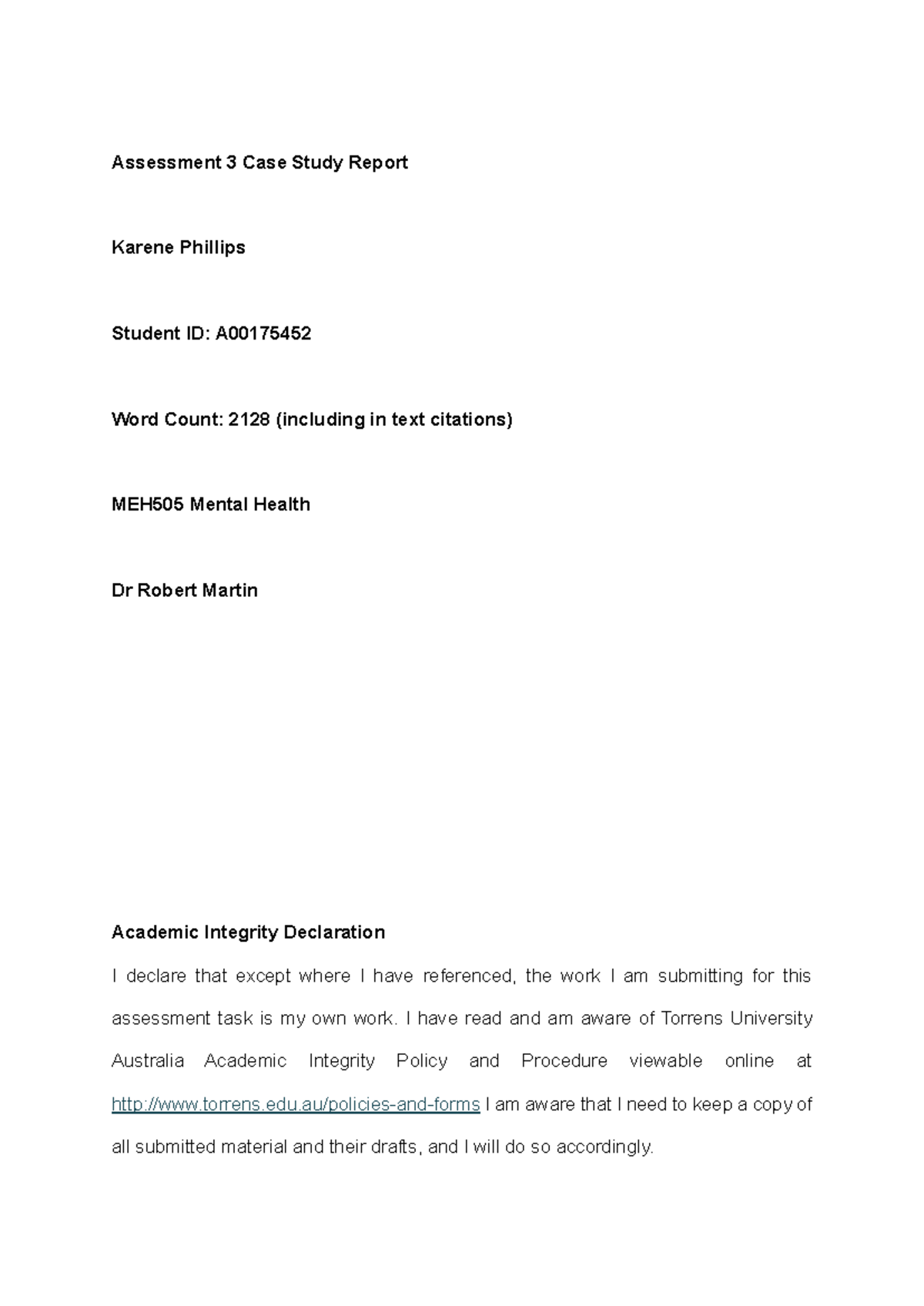 MEH505 Assessment 3 Case Study: Postnatal Depression Analysis - Studocu