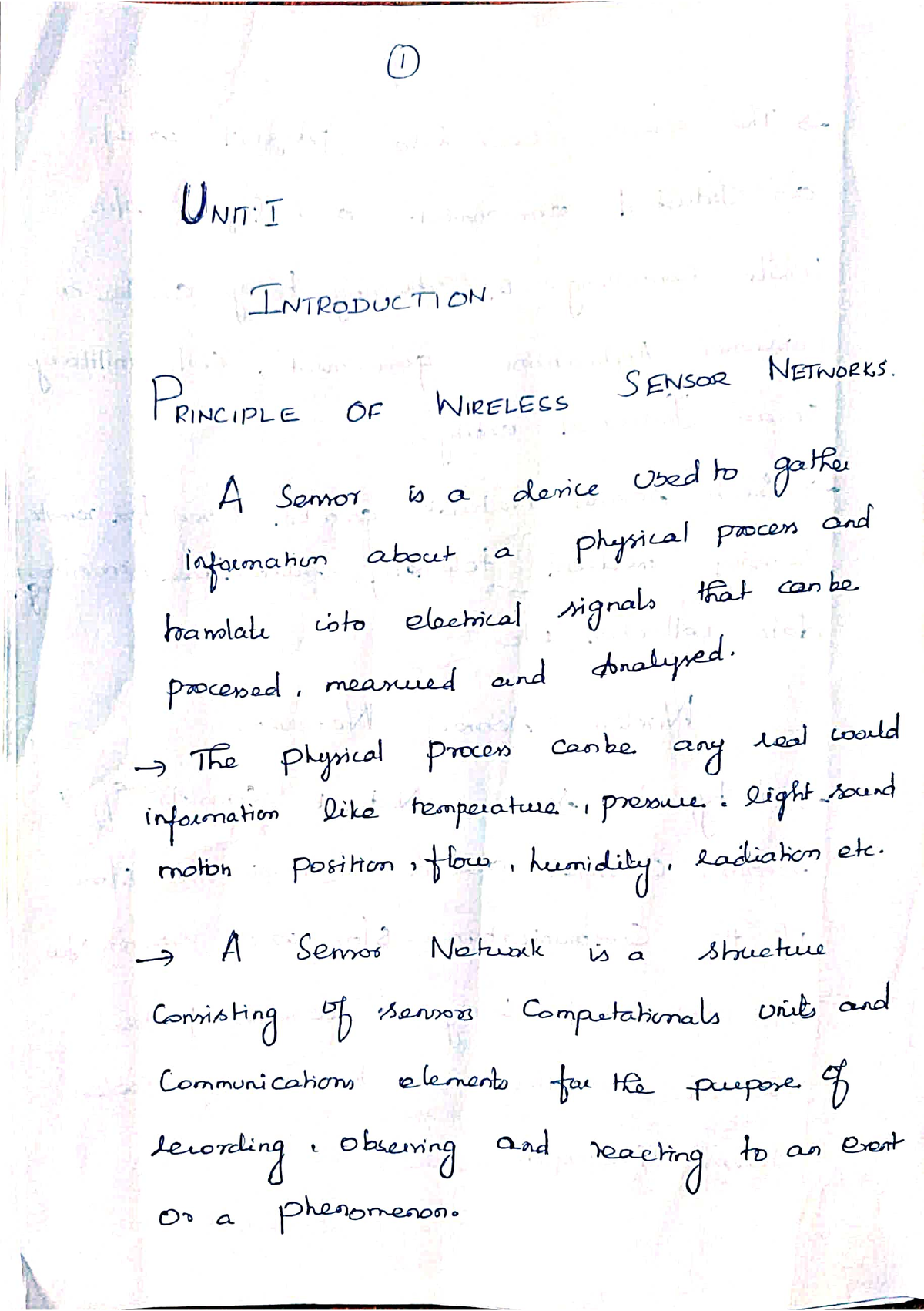 WSN CEC365: Introduction to Wireless Sensor Networks - Studocu