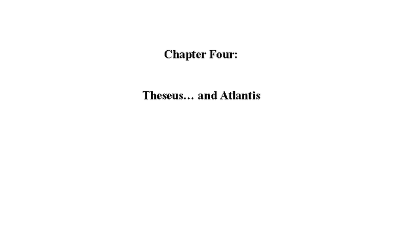 Myth Chapter 4: Exploring the Theseus and Atlantis Legends - Studocu