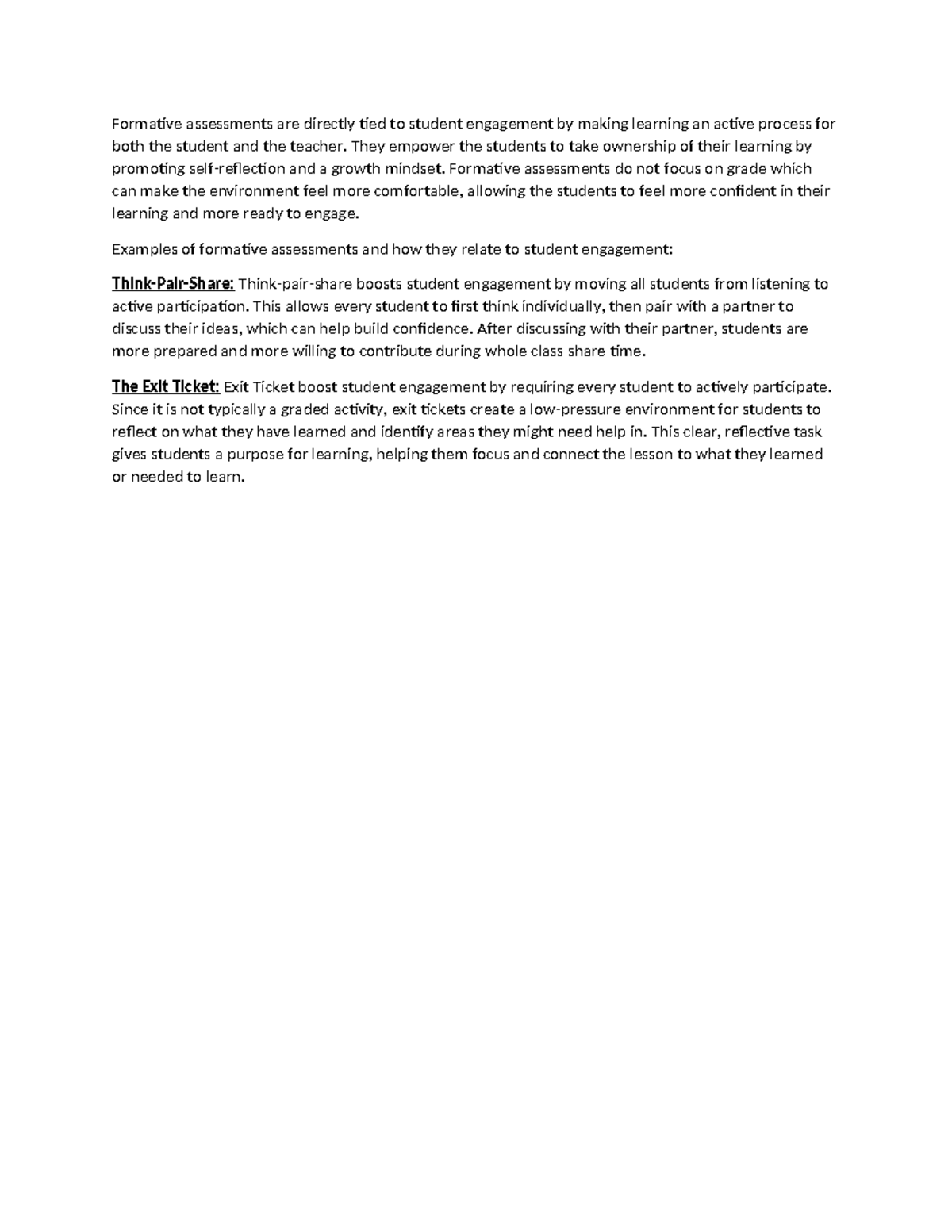 Topic 3 DQ2: The Role of Formative Assessments in Student Engagement ...
