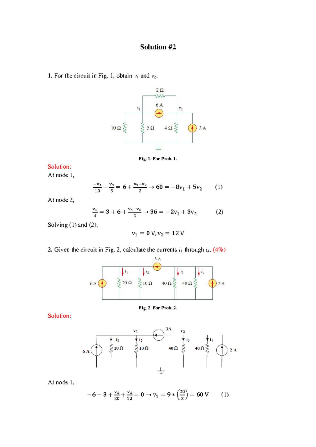 Nodal Analysis Solutions for Engineering Circuits (ENG 101) - Studocu