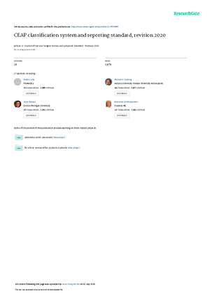 Revisión 2020 del Sistema CEAP: Clasificación y Estándares de Informe ...