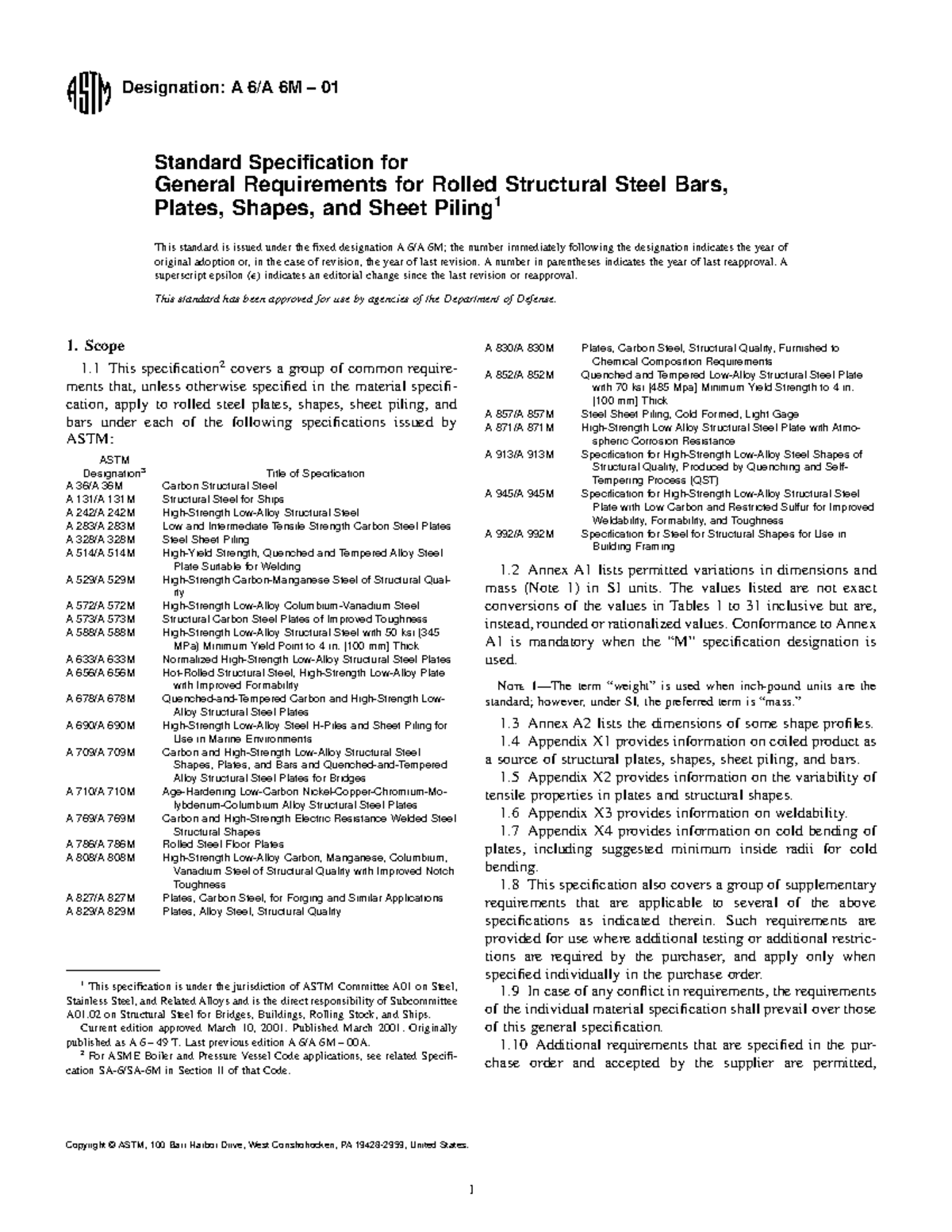 ASTM A6/A6M - General Requirements for Rolled Structural Steel - Studocu