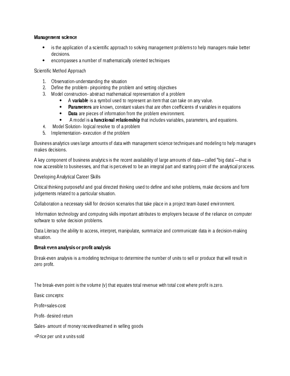 Management science 1 - Management science is the application of a ...