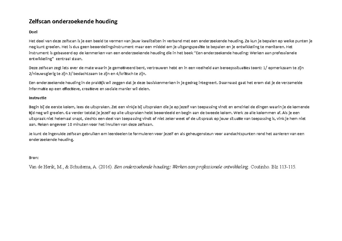 VMI - zelfscan onderzoekende houding - landscape - Zelfscan ...