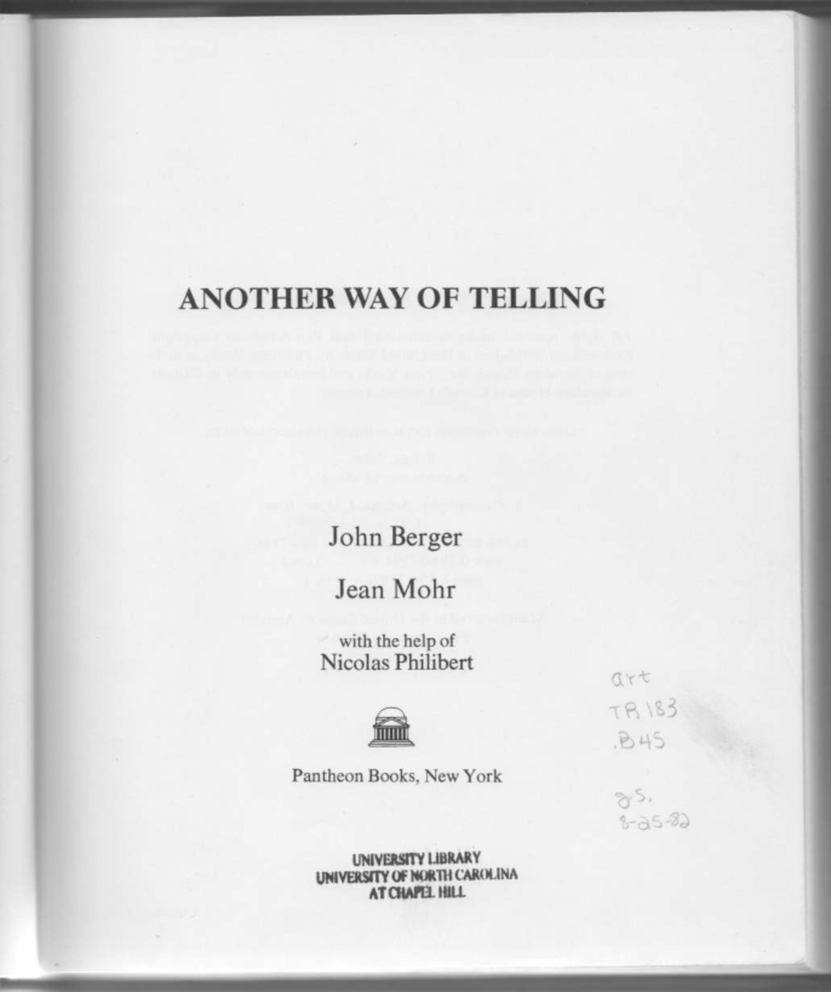 The Ambiguity of the Photograph: Insights from John Berger's Art TR 183 ...