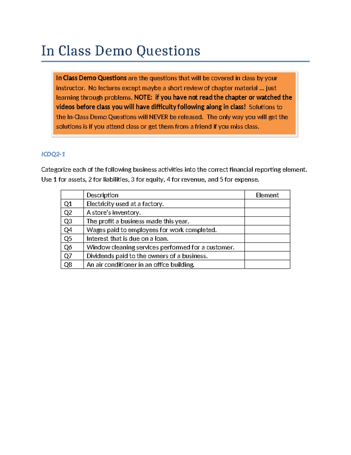 Chapter 2 - In Class Demo Questions - W2022 Analysis and Activities ...