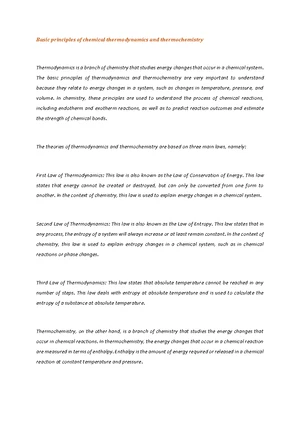Thermodynamics - Study Notes & Assignments - Studocu