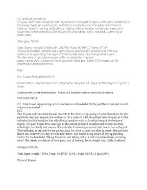 UTI Soap notes - Urinary Tract Infection General: TJ, 39-year-old ...