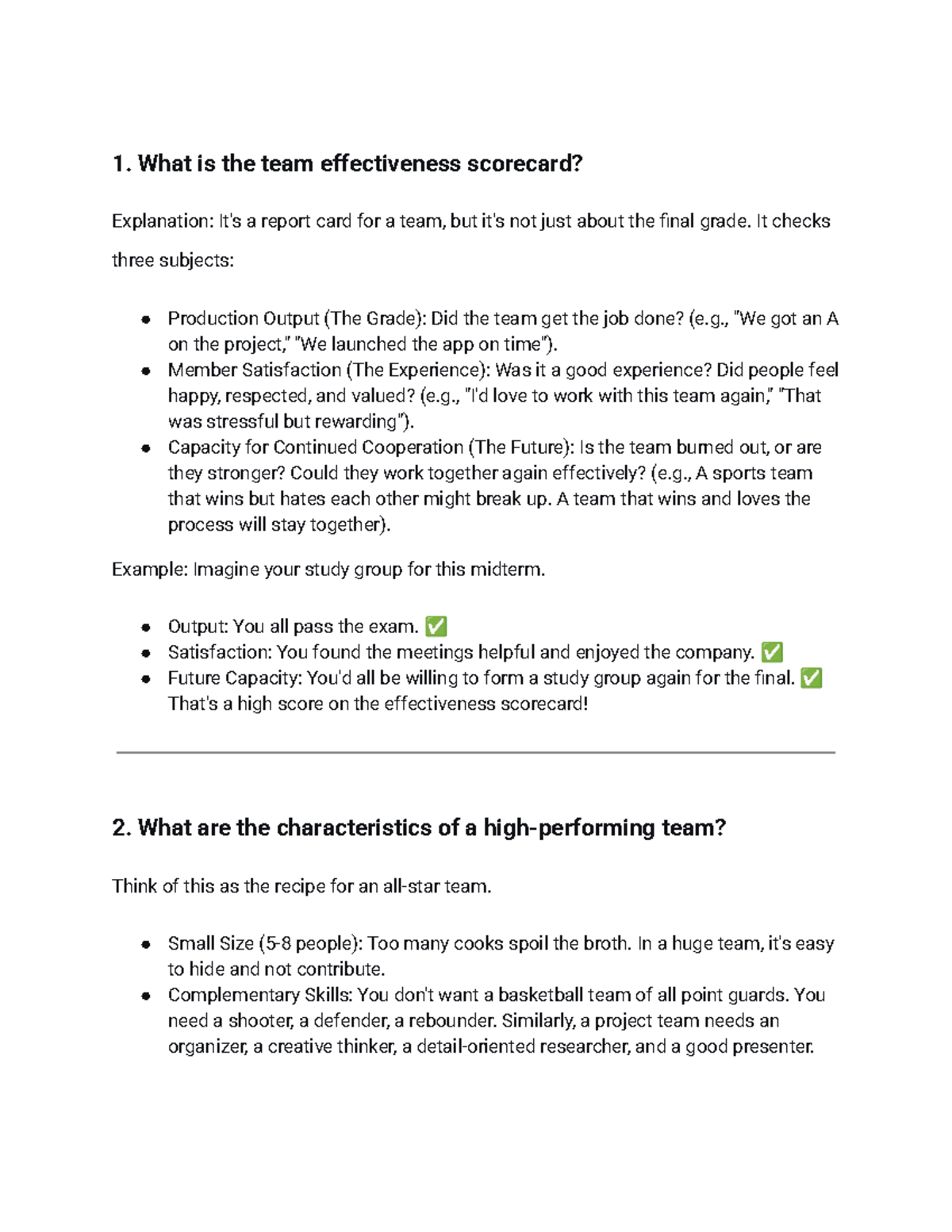 Midterm Study Guide: Team Effectiveness & Leadership (COMM 227) - Studocu