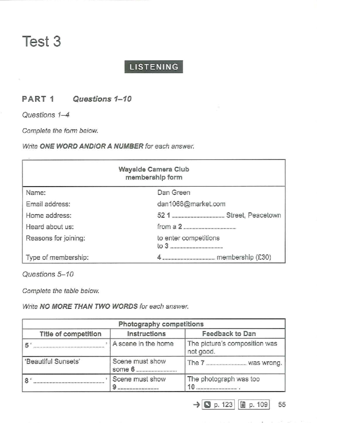 Test 3 - IELTS Listening and Reading Practice Questions - Studocu