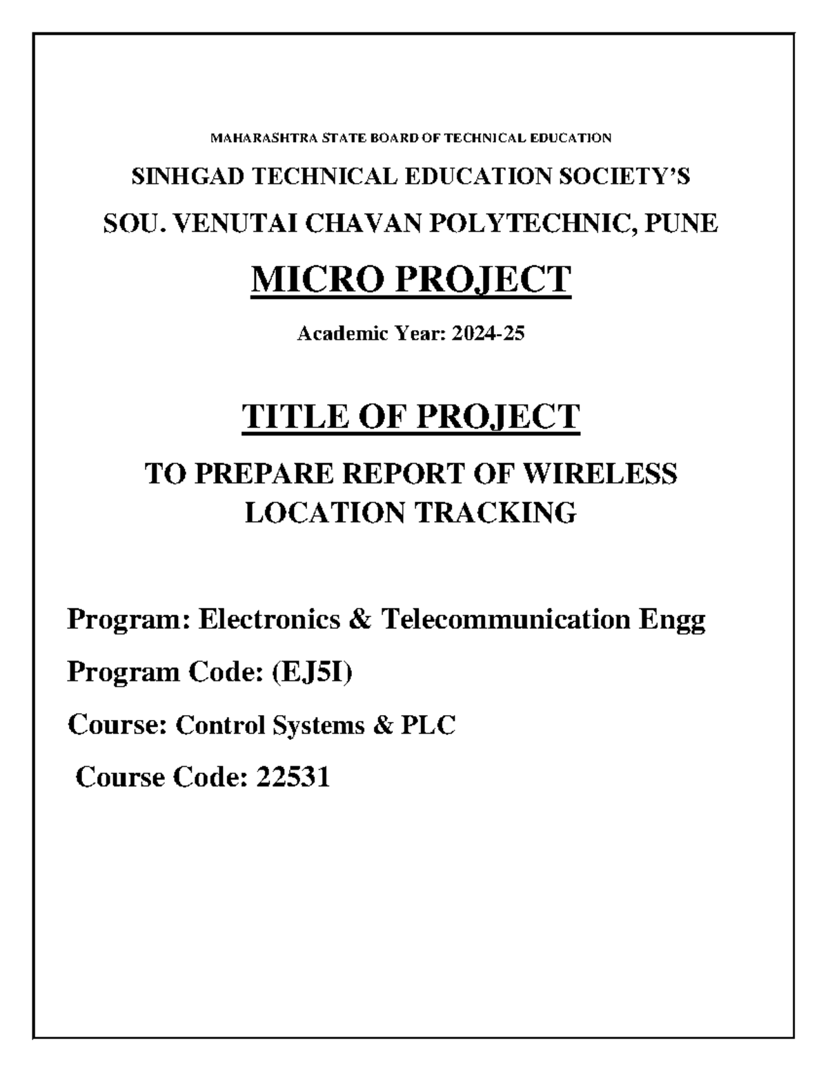 CSP microproject format - MAHARASHTRA STATE BOARD OF TECHNICAL ...