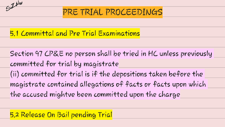 Pre Trial Proceedings (Bail) - Legal Insights and Case Analysis - Studocu