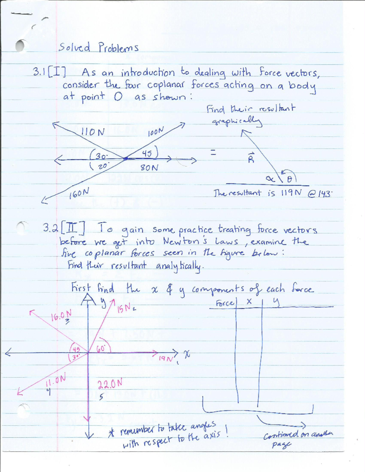 Physics 141 vector practice problems - Solved Problems 3 As an ...