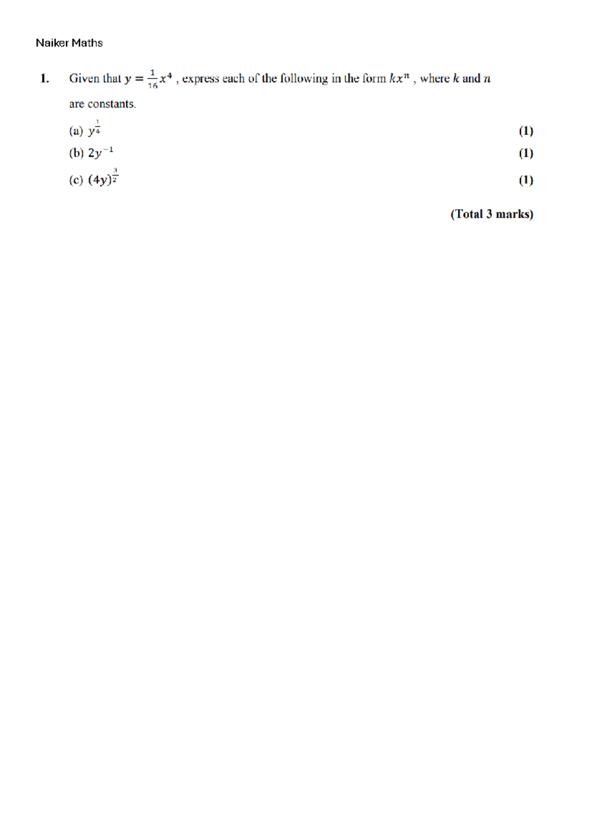 Naiker Maths AS Paper 1 Study Guide & Resources - Studocu