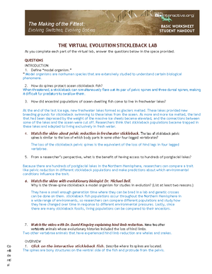 Stickleback Basic Lab Student-converted - THE VIRTUAL EVOLUTION ...