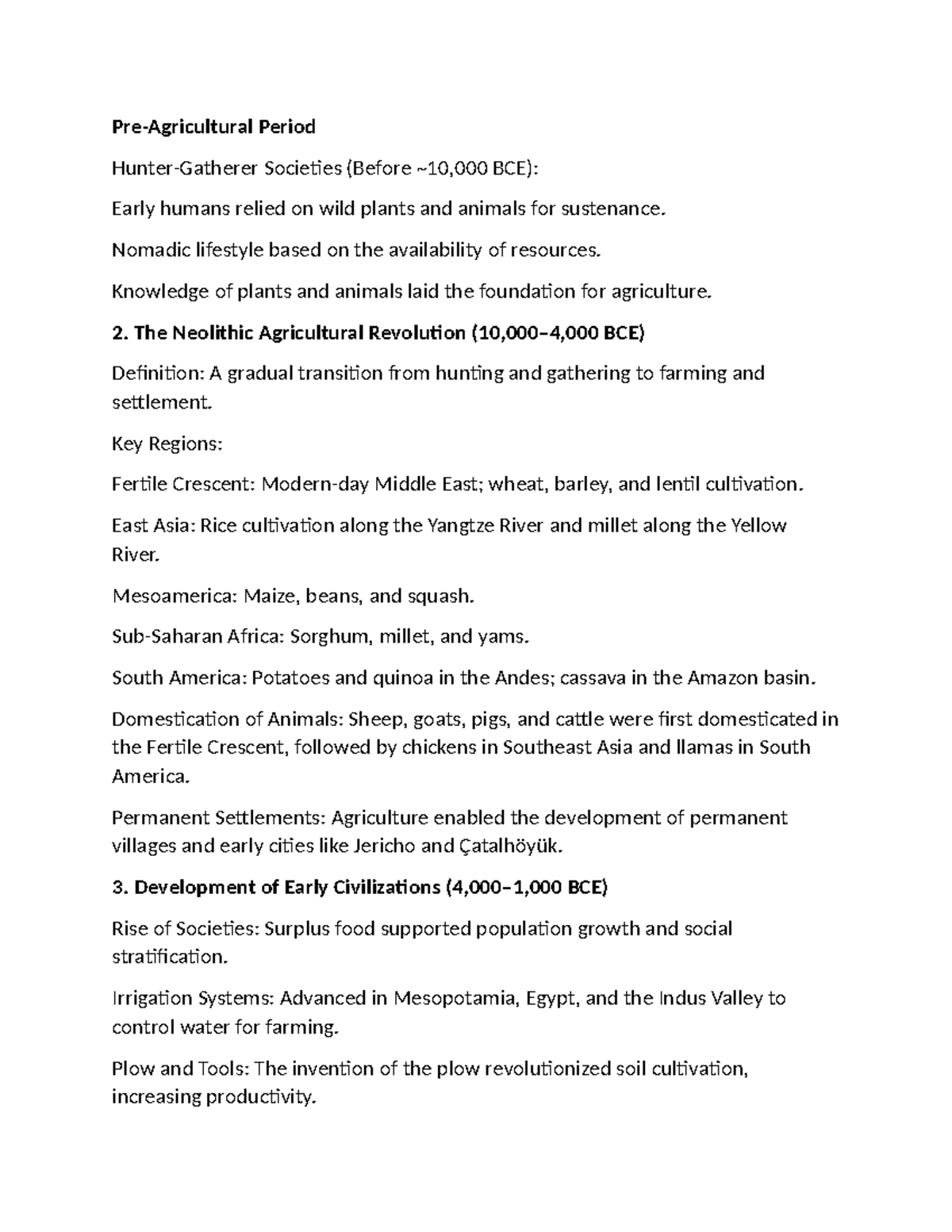 Geography 1 - Pre-Agricultural Period Hunter-Gatherer Societies (Before ...