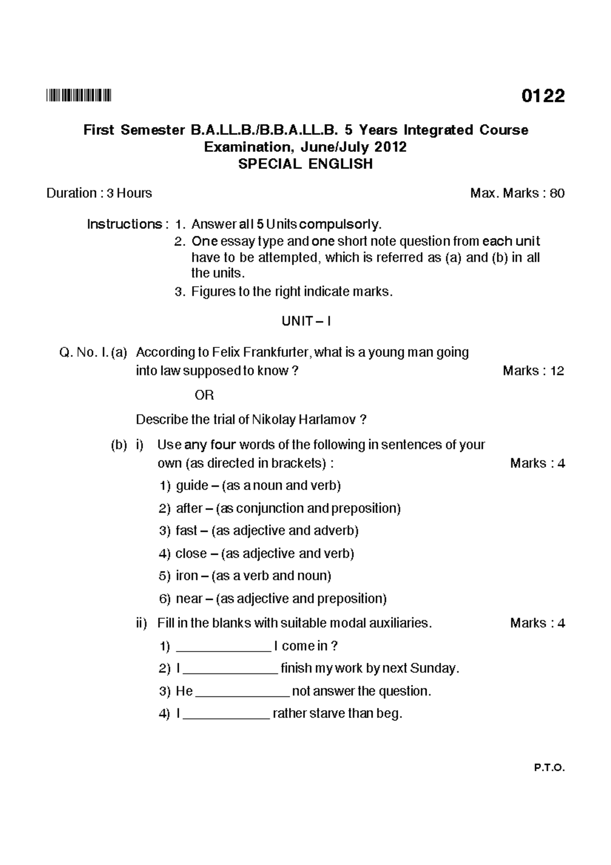 0122 Special English Final Exam Notes - June 2012 - Studocu