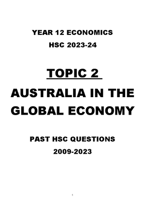 HSC Economics - Grade: 12 - New South Wales Higher School Certificate ...