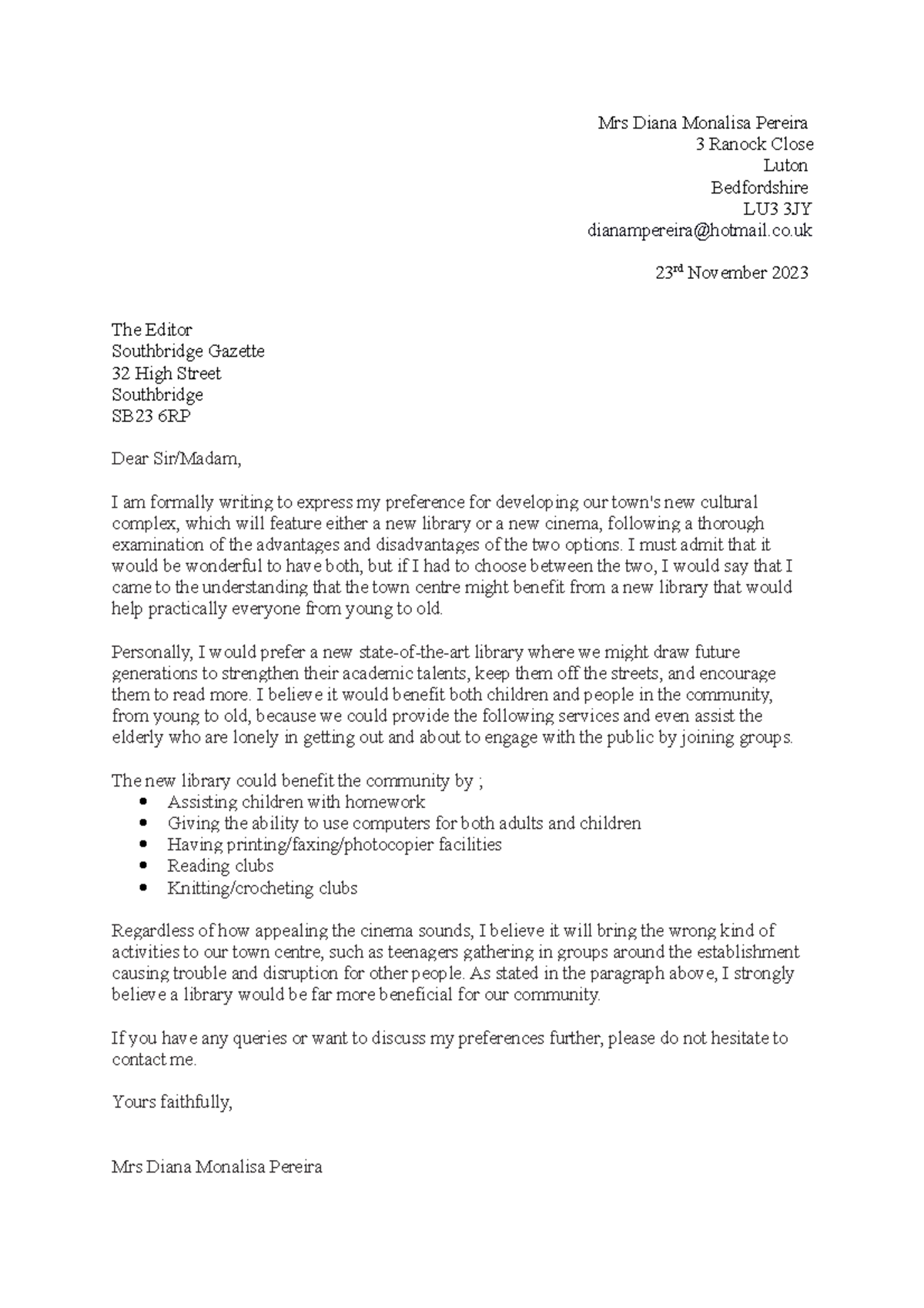 ENG-102 Final Assignment: Persuasive Letter on Cultural Complex - Studocu