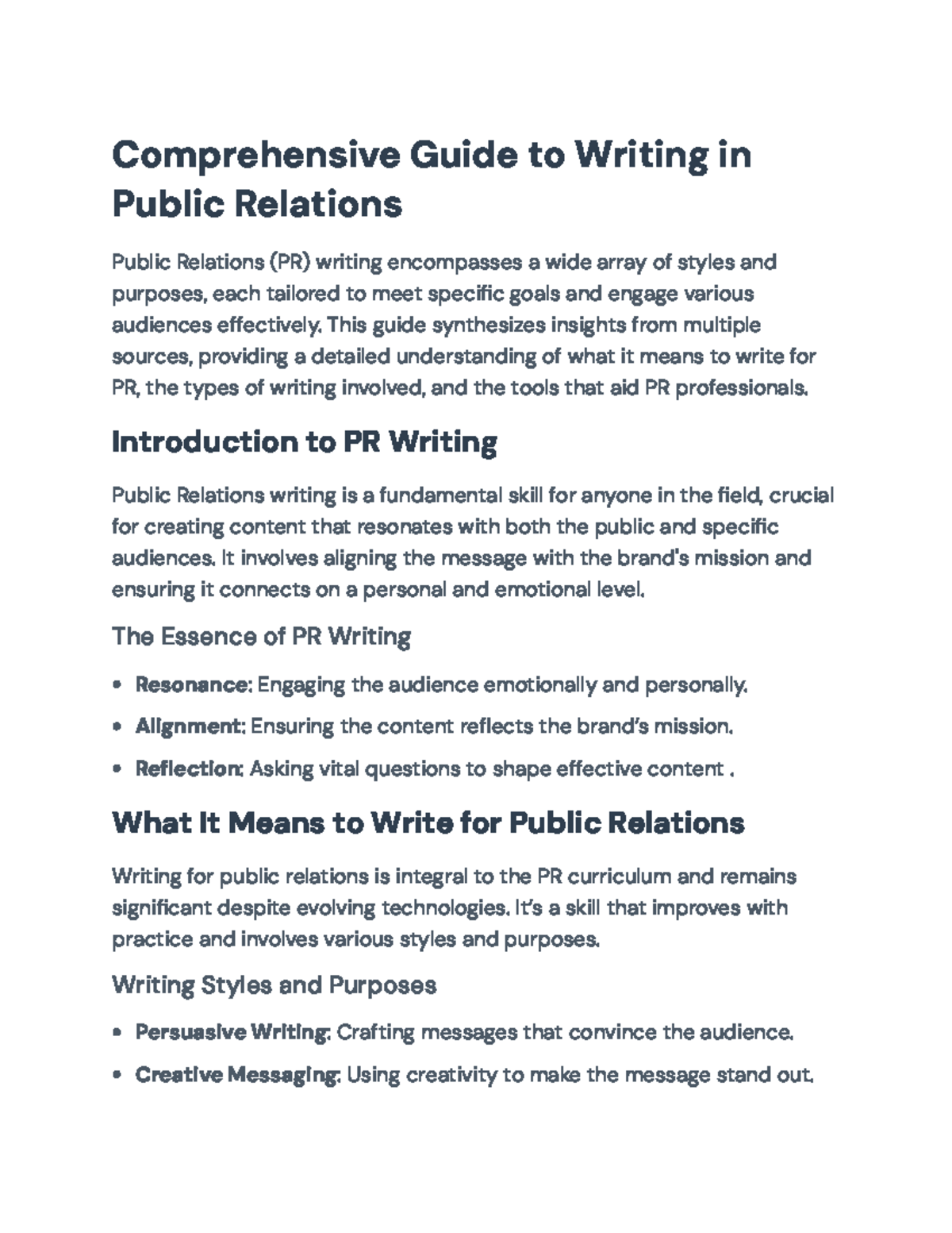 Comprehensive Guide to PR Writing Strategies and Best Practices ...