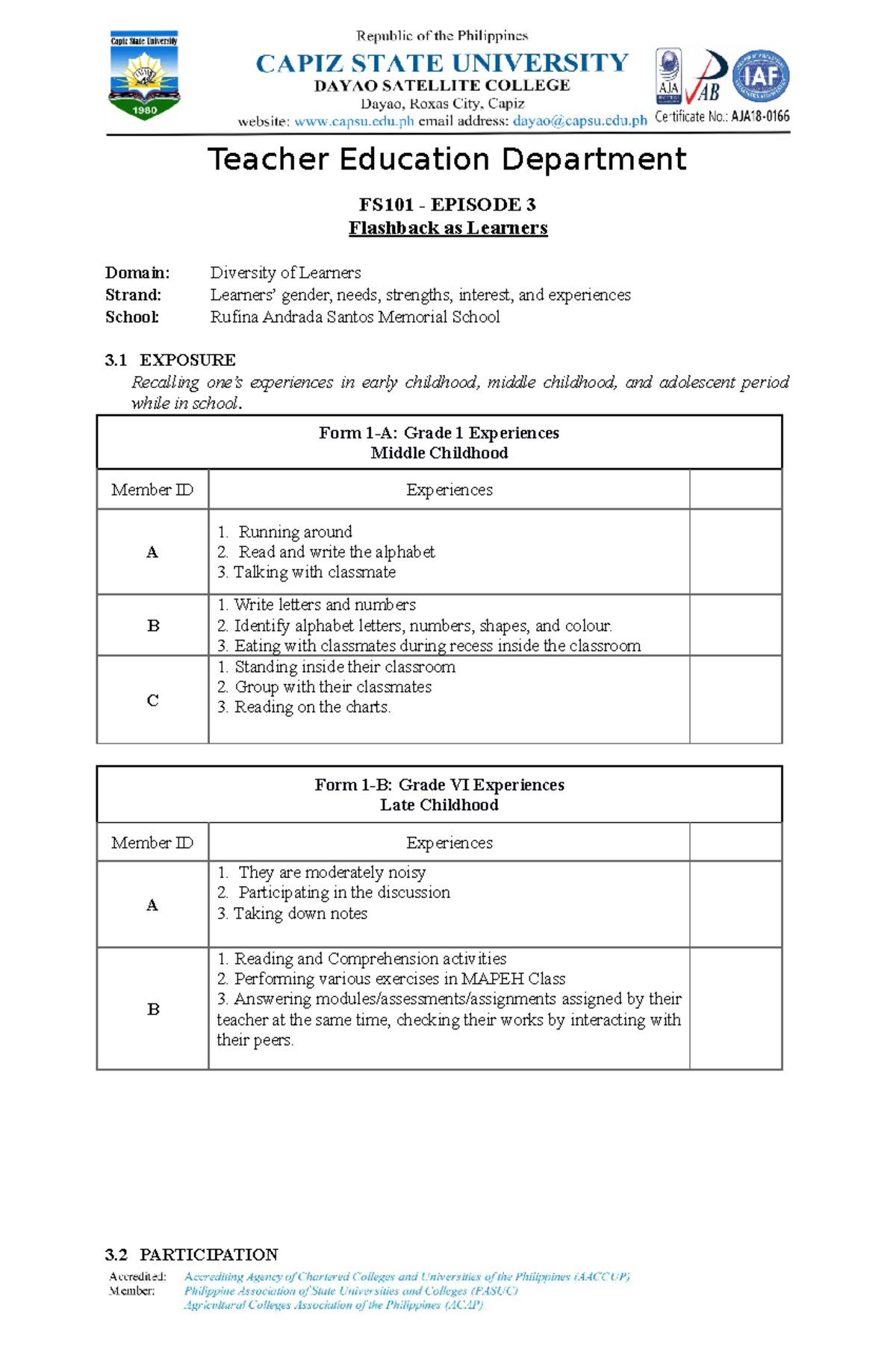 FS101 - Episode 3: Insights from FIELD STUDY 1 on Learner Development ...
