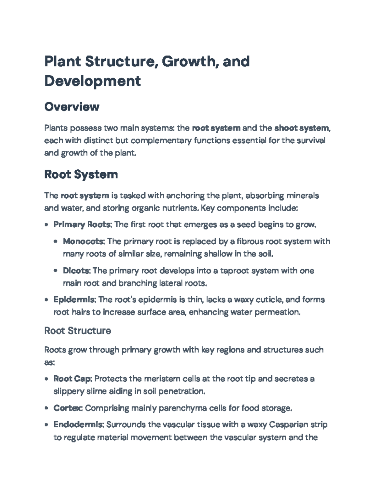 Plant Structure and Development: Key Systems and Functions in Botany ...
