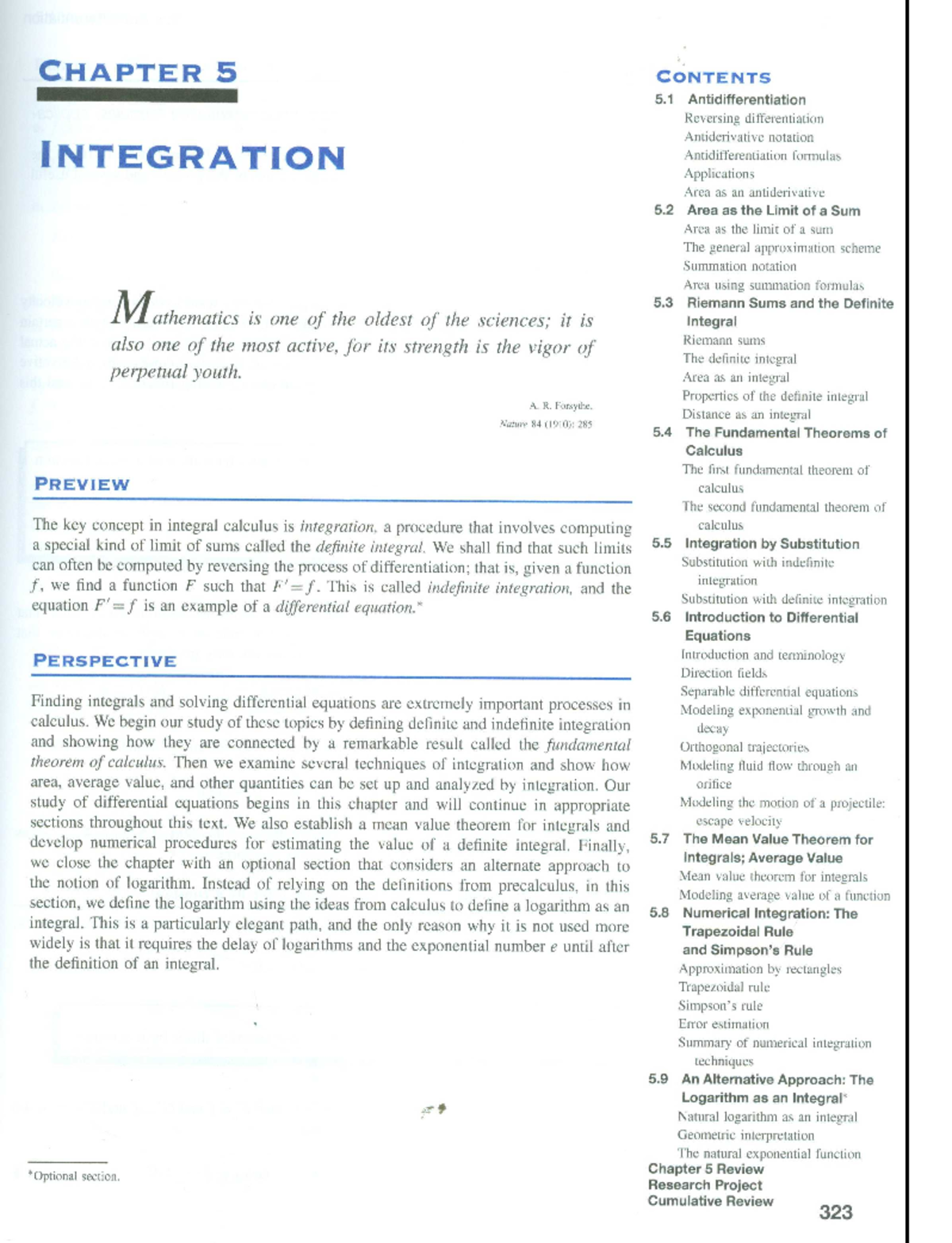 Calculus 1 Chap 5 Calculus 1 Studocu
