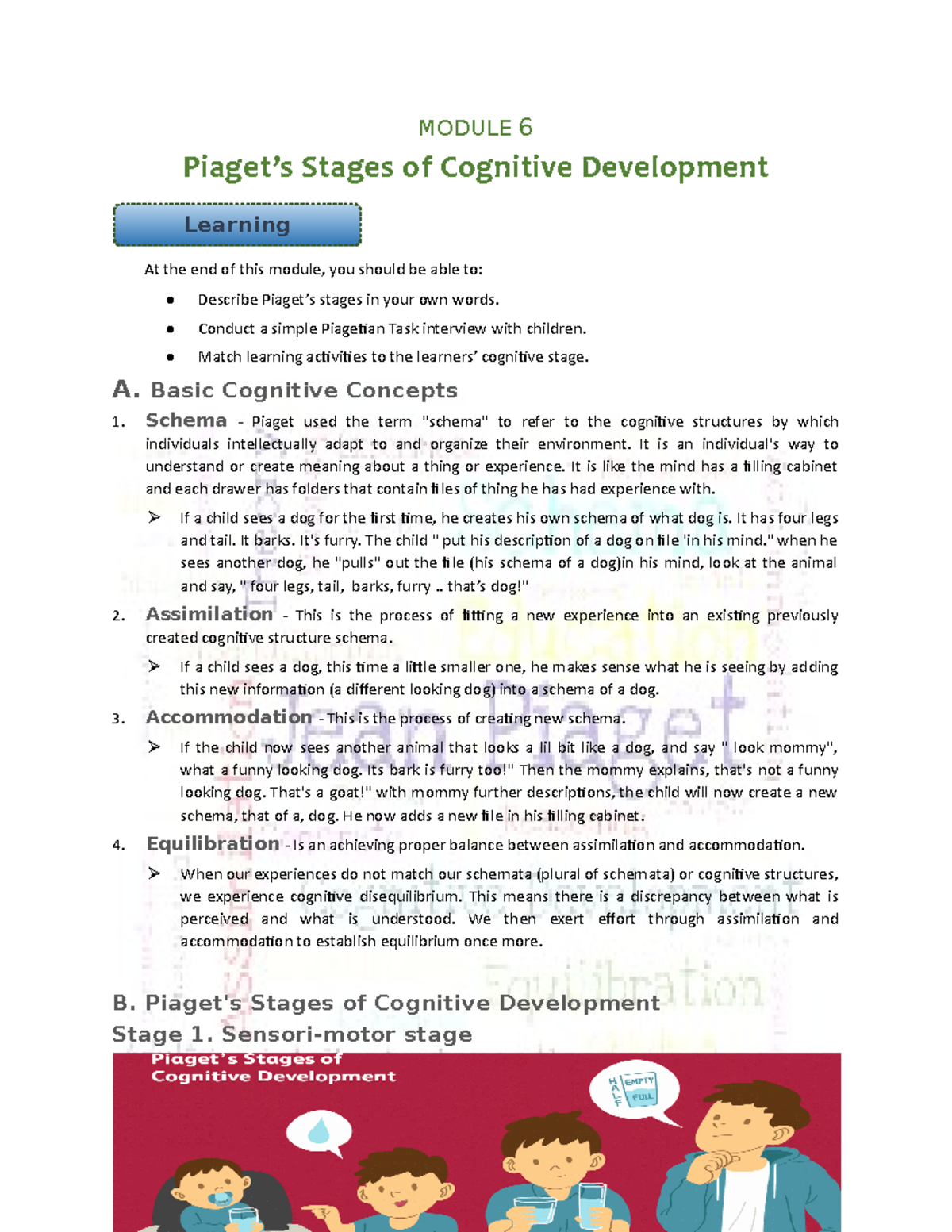 ED 81 Module-6 - About Piaget’s Stages of Cognitive Development ...